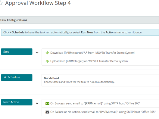 Creating a file transfer approval process